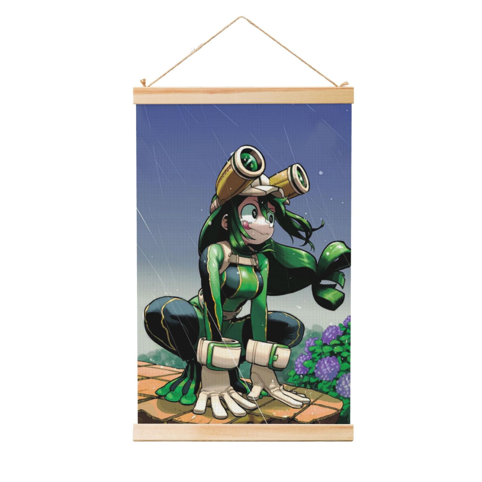 My Hero Academia Tsuyu Asui Wooden Shaft Hanging Poster Home Decor ...