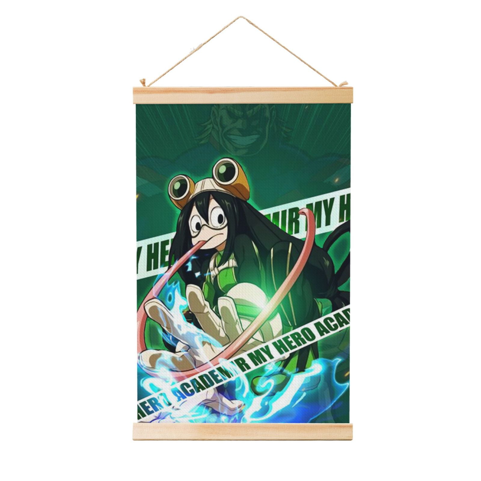 My Hero Academia Tsuyu Asui Wooden Shaft Hanging Poster Home Decor ...