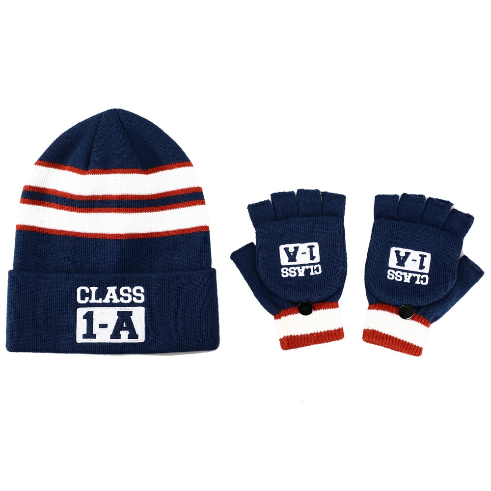 My Hero Academia UA Class 1-A knitted Beanie and Glove Set - Walmart.com