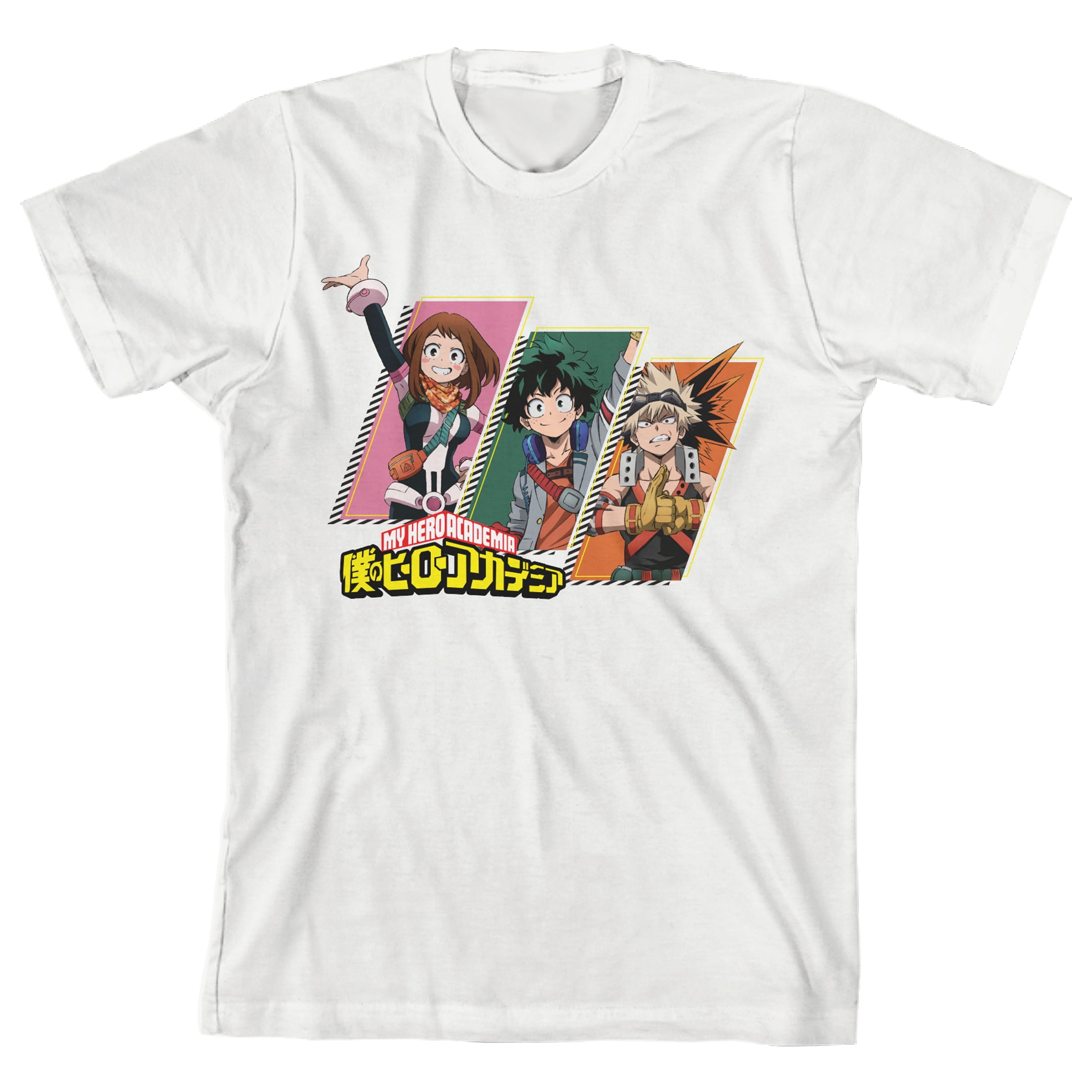 My Hero Academia Uraraka Deku & Bakugo Crew Neck Short Sleeve Boys ...
