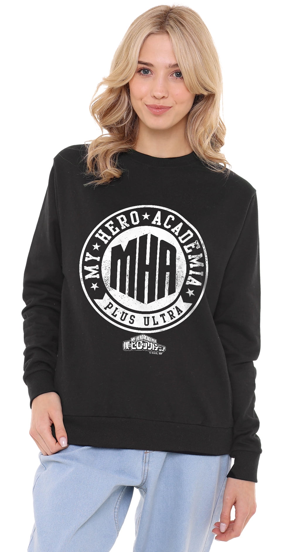My Hero Academia Vintage MHA Plus Ultra Badge Women's Crew Sweatshirt ...