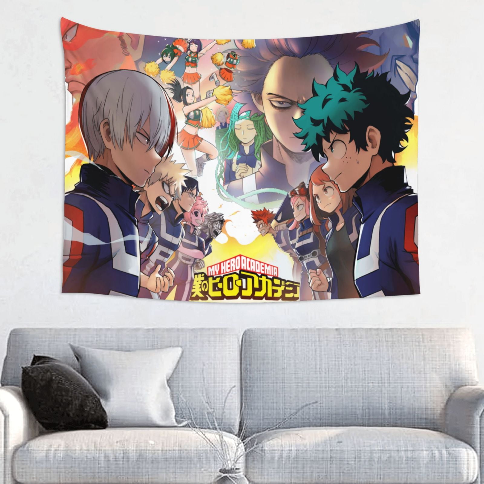 My Hero Academia Wall Tapestry Cartoon Poster for Bedroom Aesthetics ...