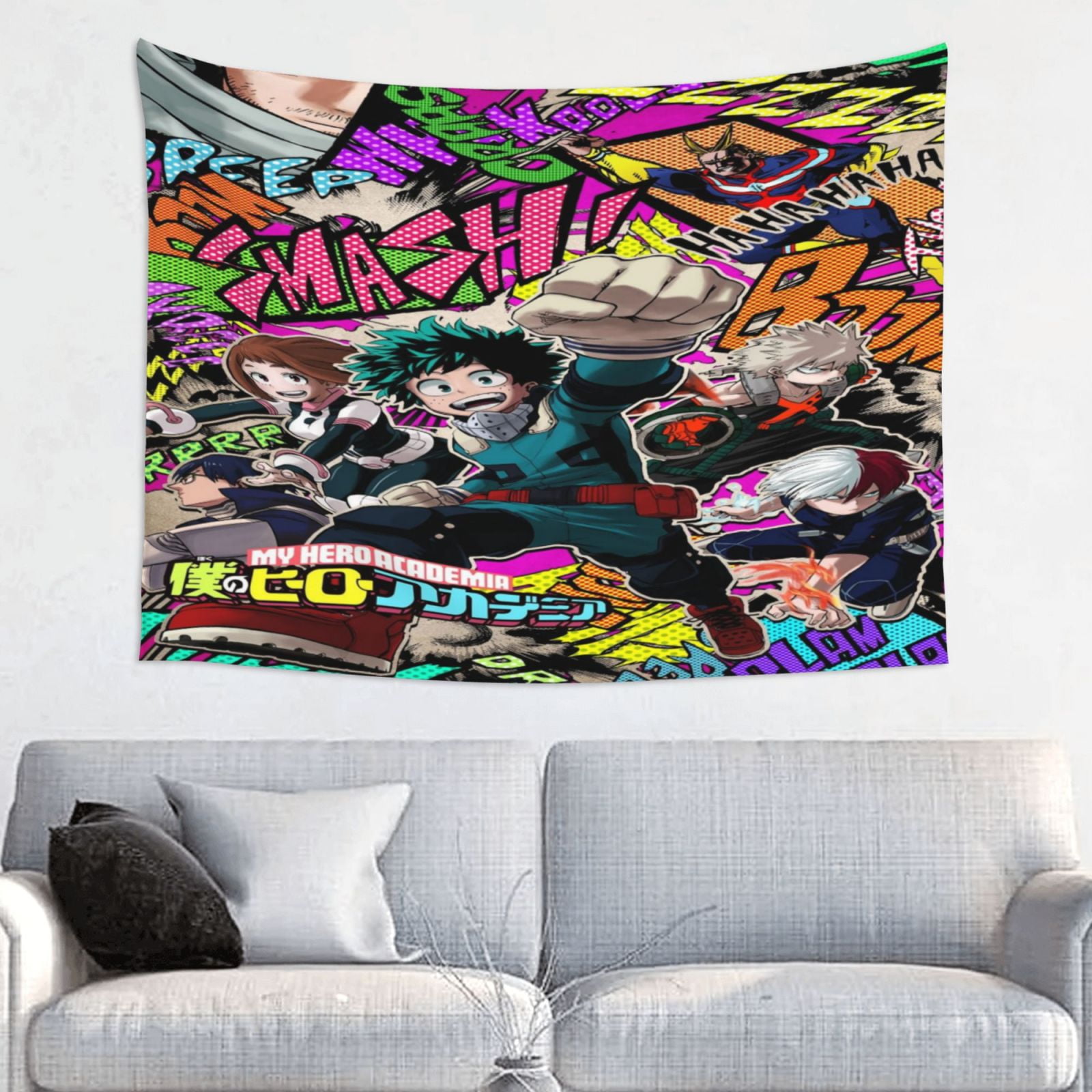 My Hero Academia Wall Tapestry Cartoon Poster for Bedroom Aesthetics ...