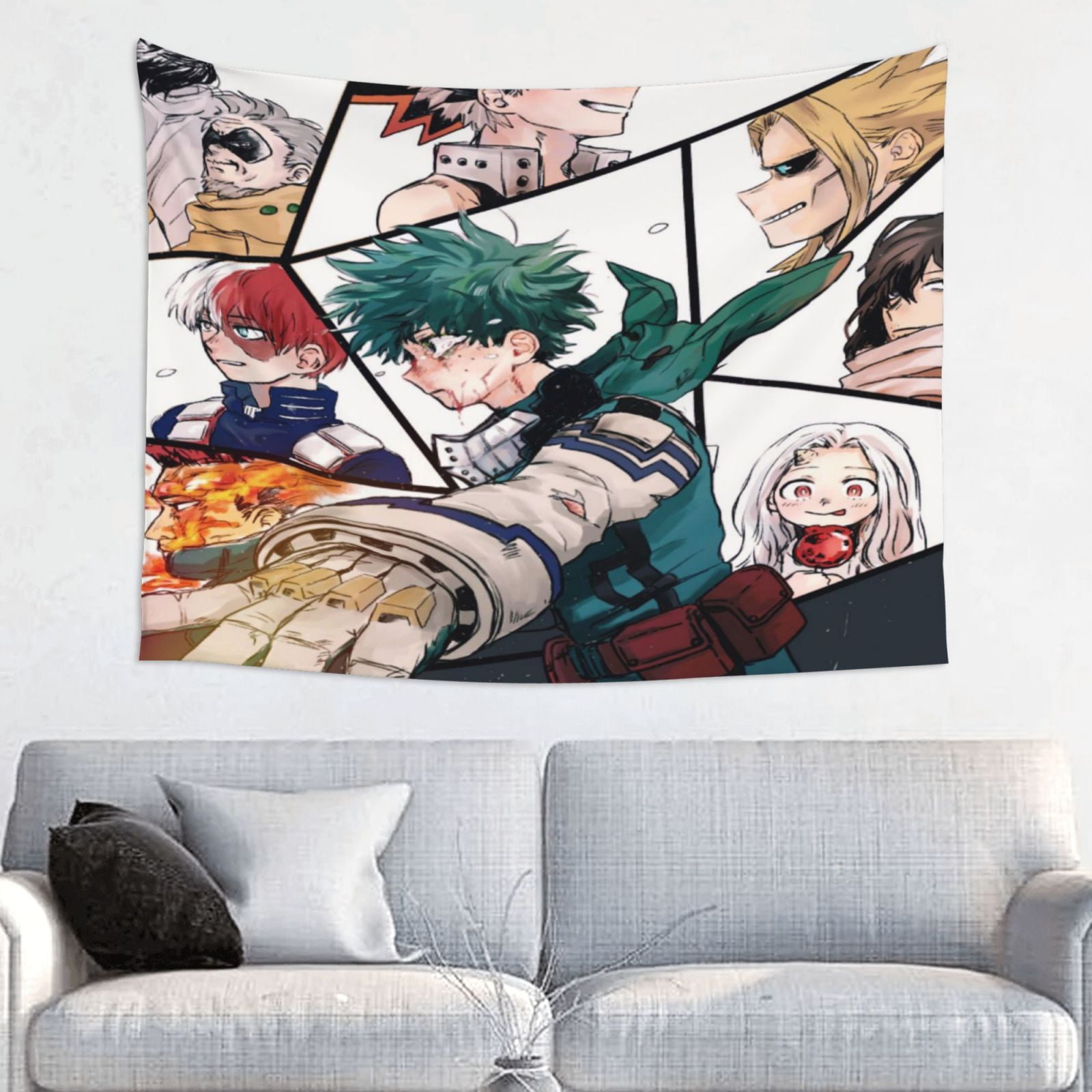 My Hero Academia Wall Tapestry Cartoon Poster for Bedroom Aesthetics ...