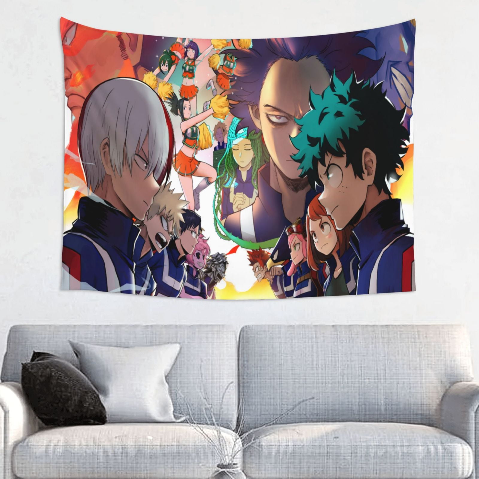 My Hero Academia Wall Tapestry Cartoon Poster for Bedroom Aesthetics ...