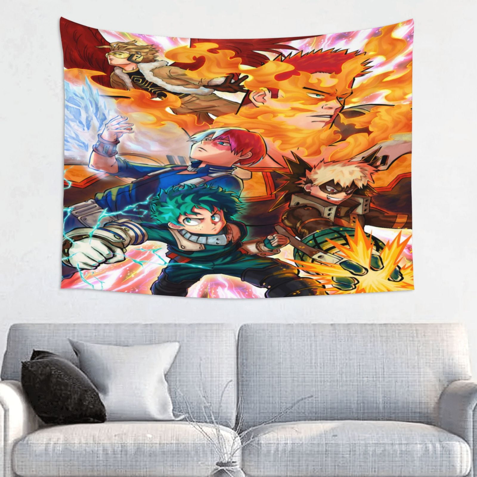 My Hero Academia Wall Tapestry Cartoon Poster for Bedroom Aesthetics ...