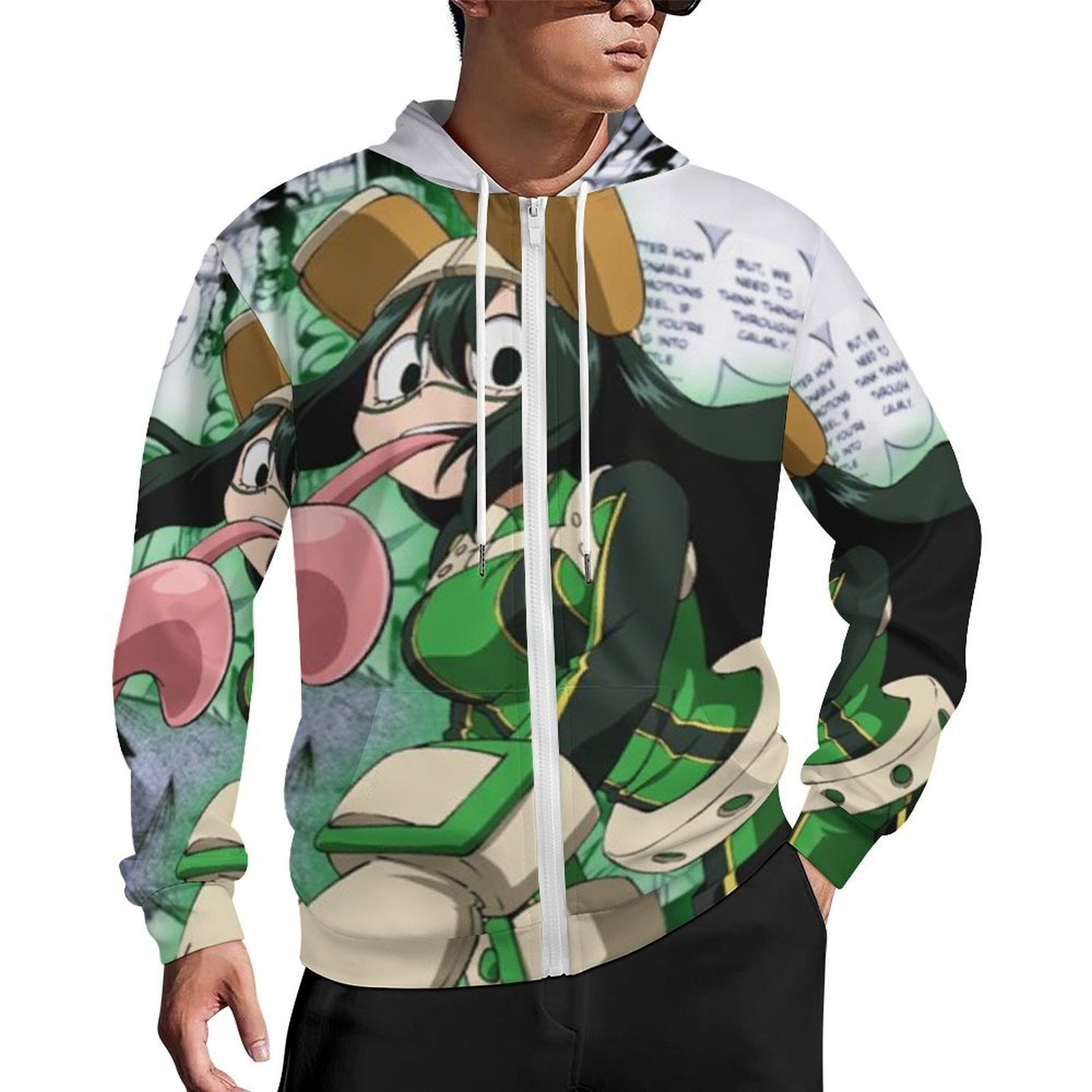 My Hero Academia Zip Up Hoodies Unisex Realistic 3D Print Sweatshirt ...