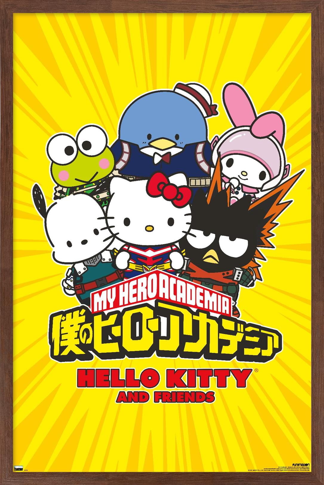 My Hero Academia x Hello Kitty and Friends - Group Wall Poster, 22.375 ...
