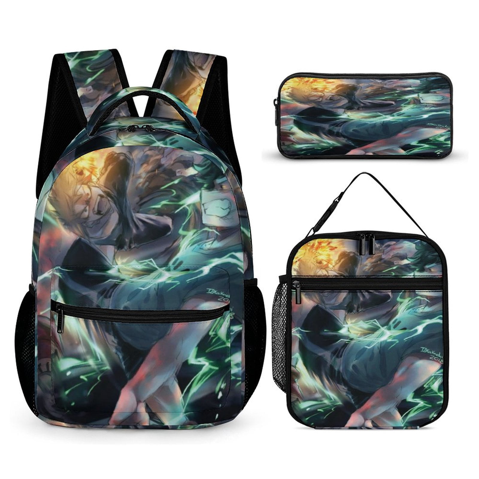 My Hero Academy (2) 3 Piece Backpack Set Anime Casual Daypack with ...
