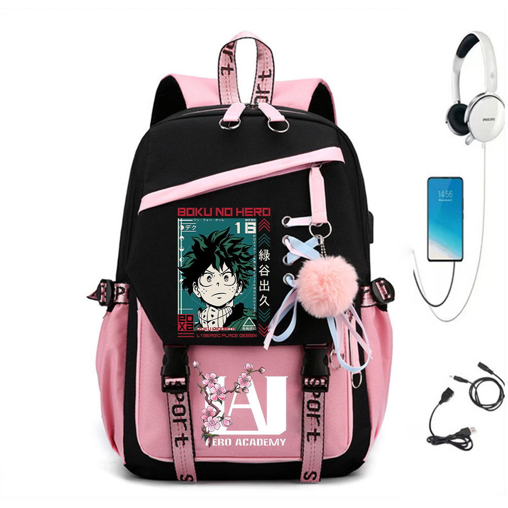 My-Hero-Academy Anime Backpacks Cartoon Laptop Backpack Daypack 3D ...