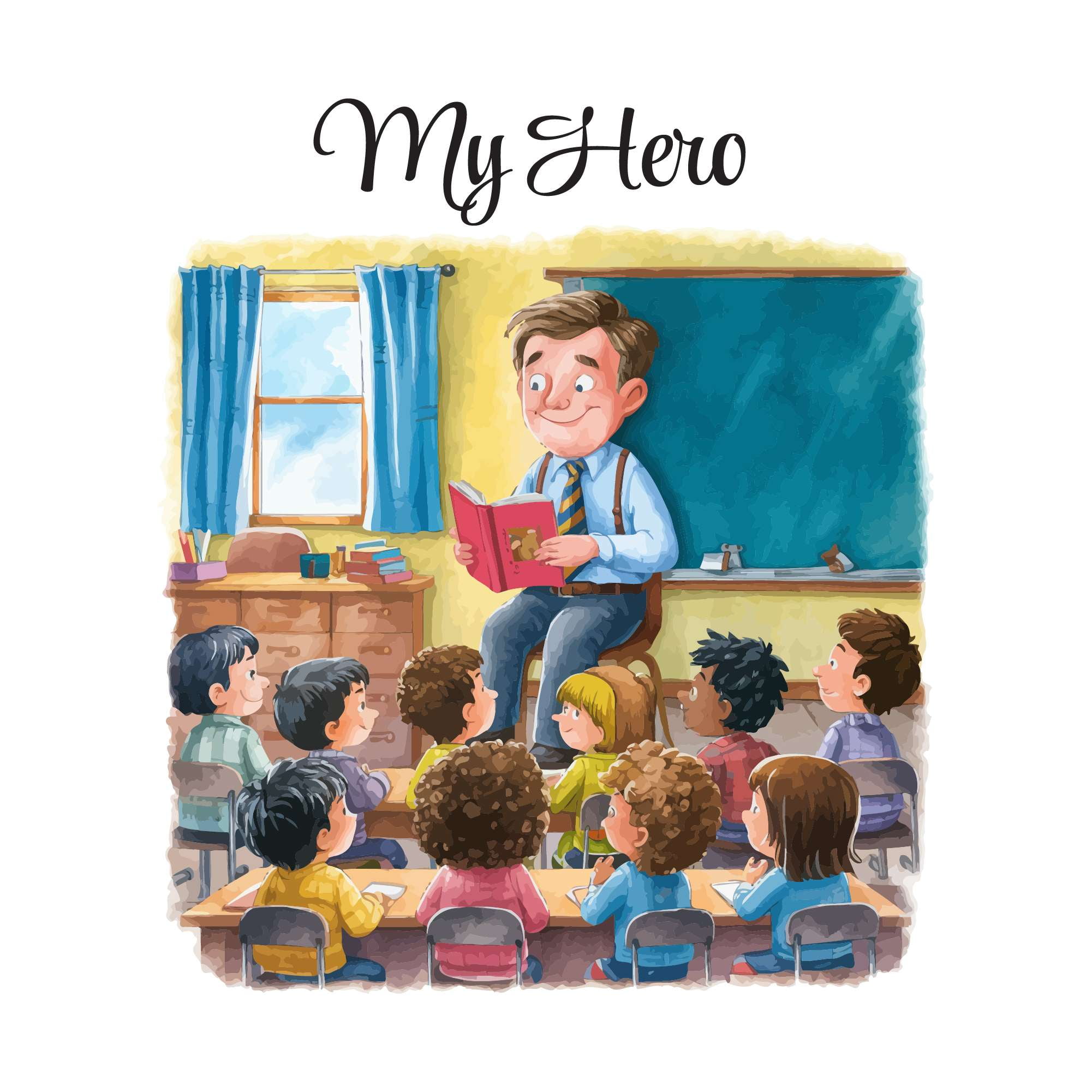 My Hero Courageous Inspiring Classroom Teacher Classroom Wall Art ...