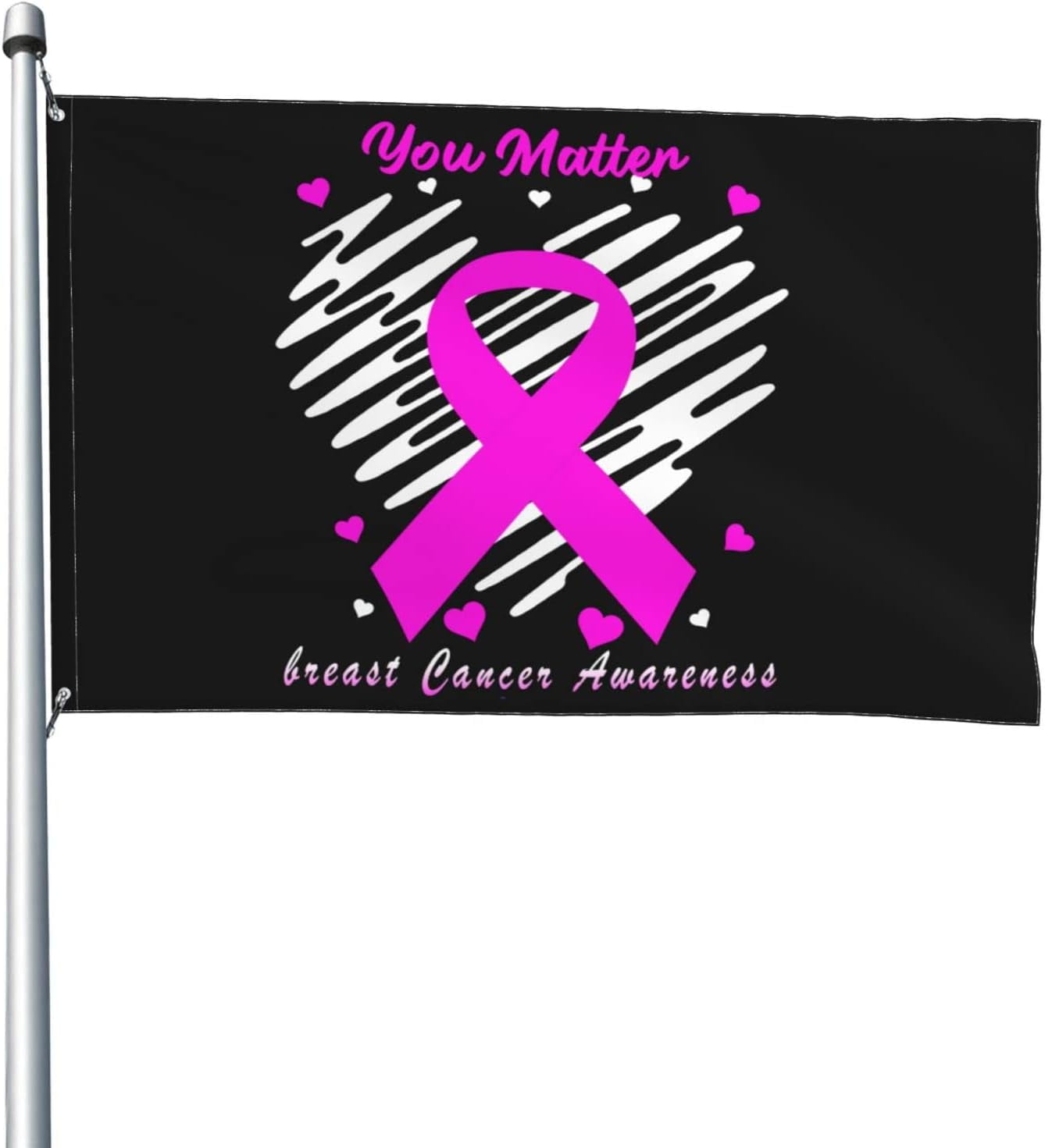 My Hero Is Now My Angel Breast Cancer Awareness Flags 4x6 Ft Banner ...