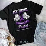 My Hero Is Now My Angel Stomach Cancer Periwinkle Blue Cloud Unisex T ...