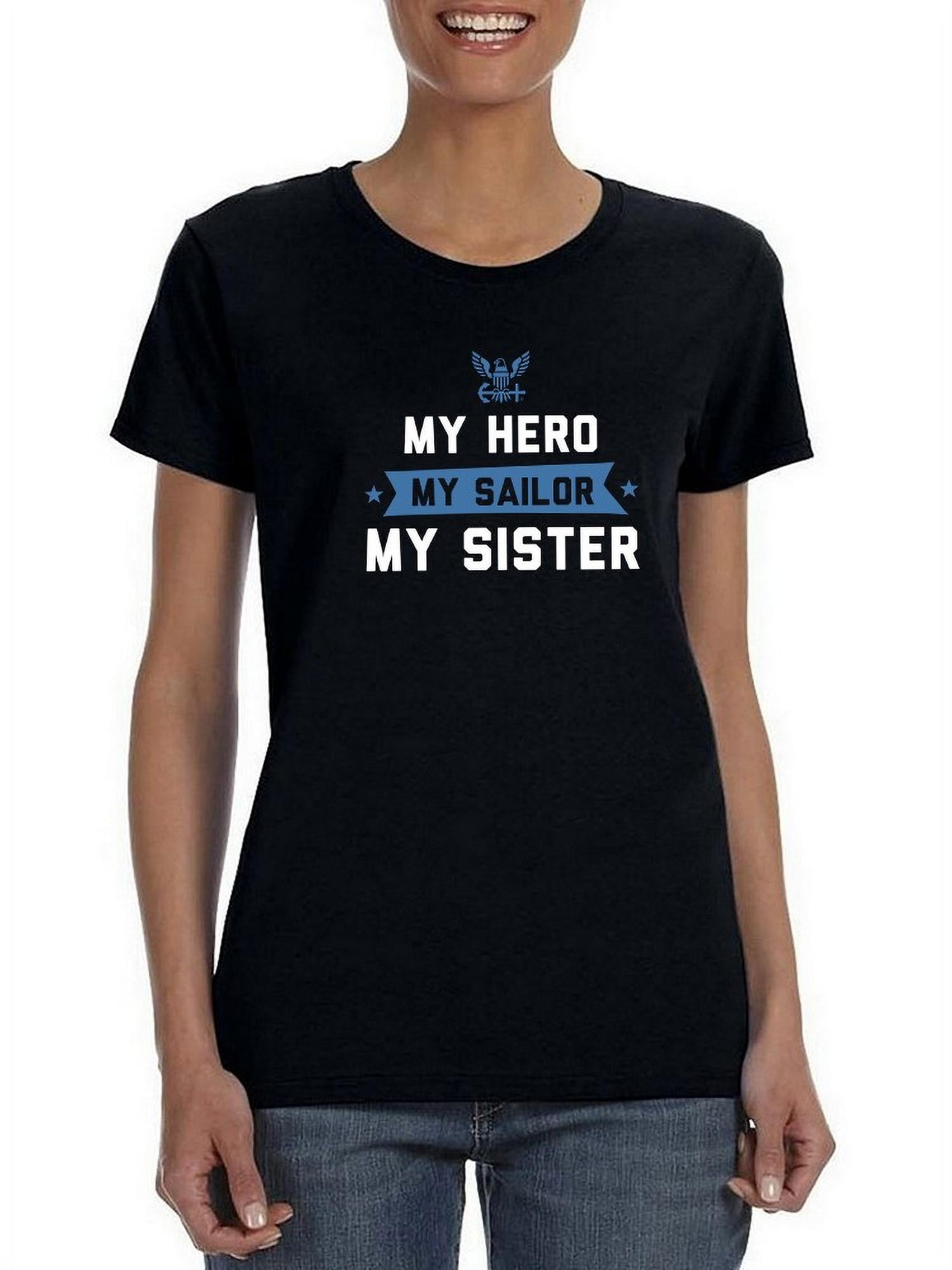 My Hero, Sailor And Sister Shaped T-Shirt Women -Navy Designs, Female 3X-Large - Walmart.com