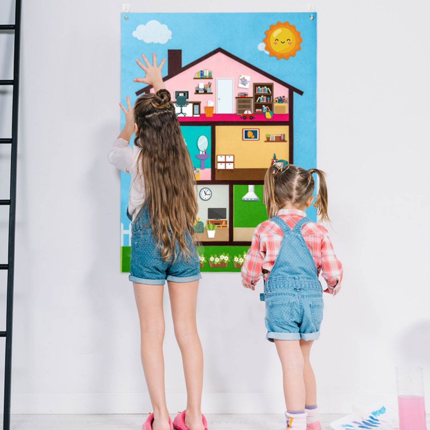 My Home Felt Storyboard Set, 98 Pieces Combination My Home Theme Felt ...