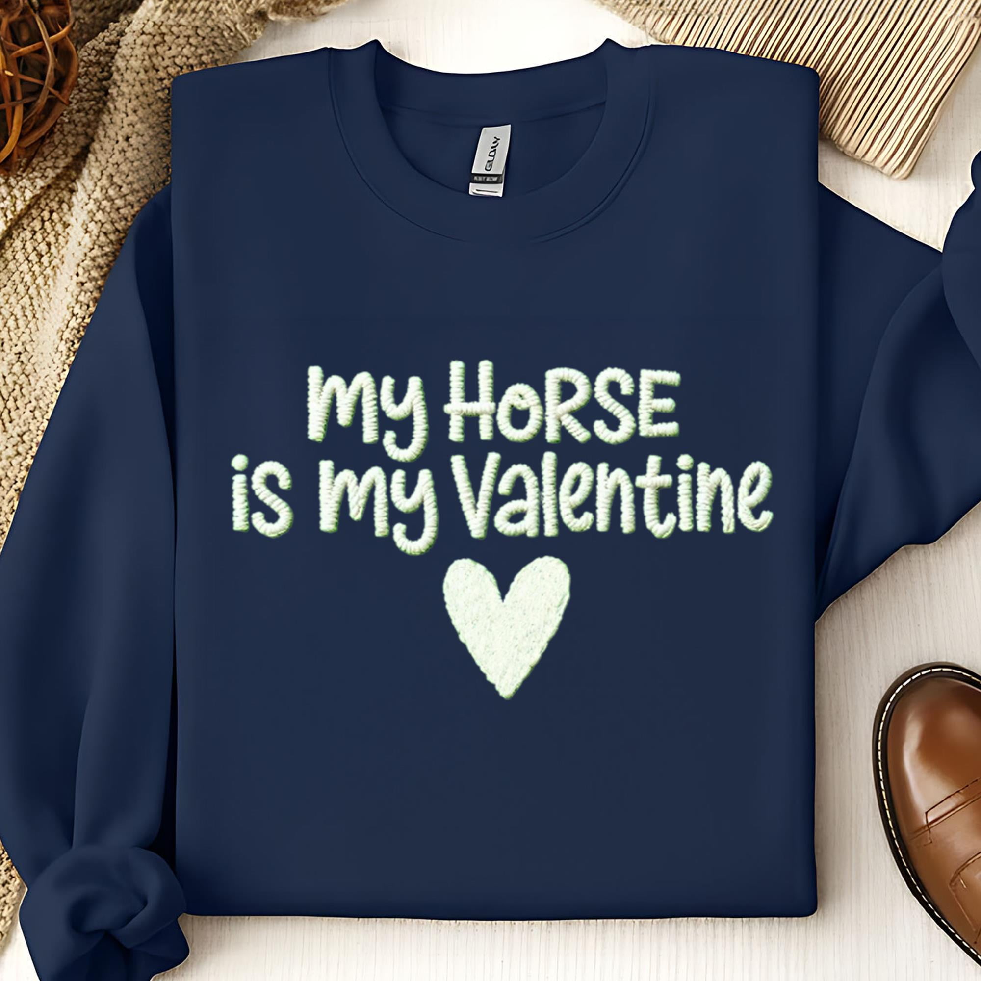 My Horse Is My Valentine Embroidery , Equestrian Lover Machine ...