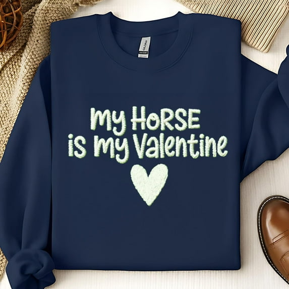 My Horse Is My Valentine Embroidery , Equestrian Lover Machine ...