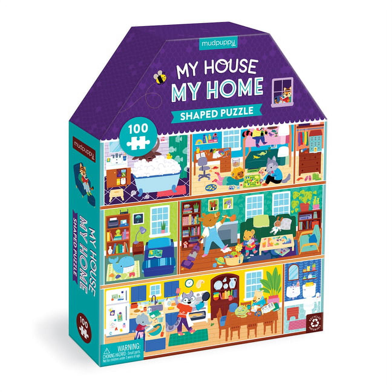 My House, My Home 100 Piece House-Shaped Puzzle (Other) - Walmart.com