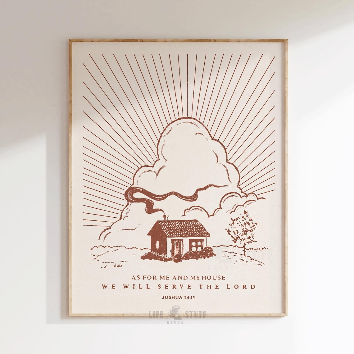 My House Will Serve the Lord Western Christian Art Print Joshua 24 ...