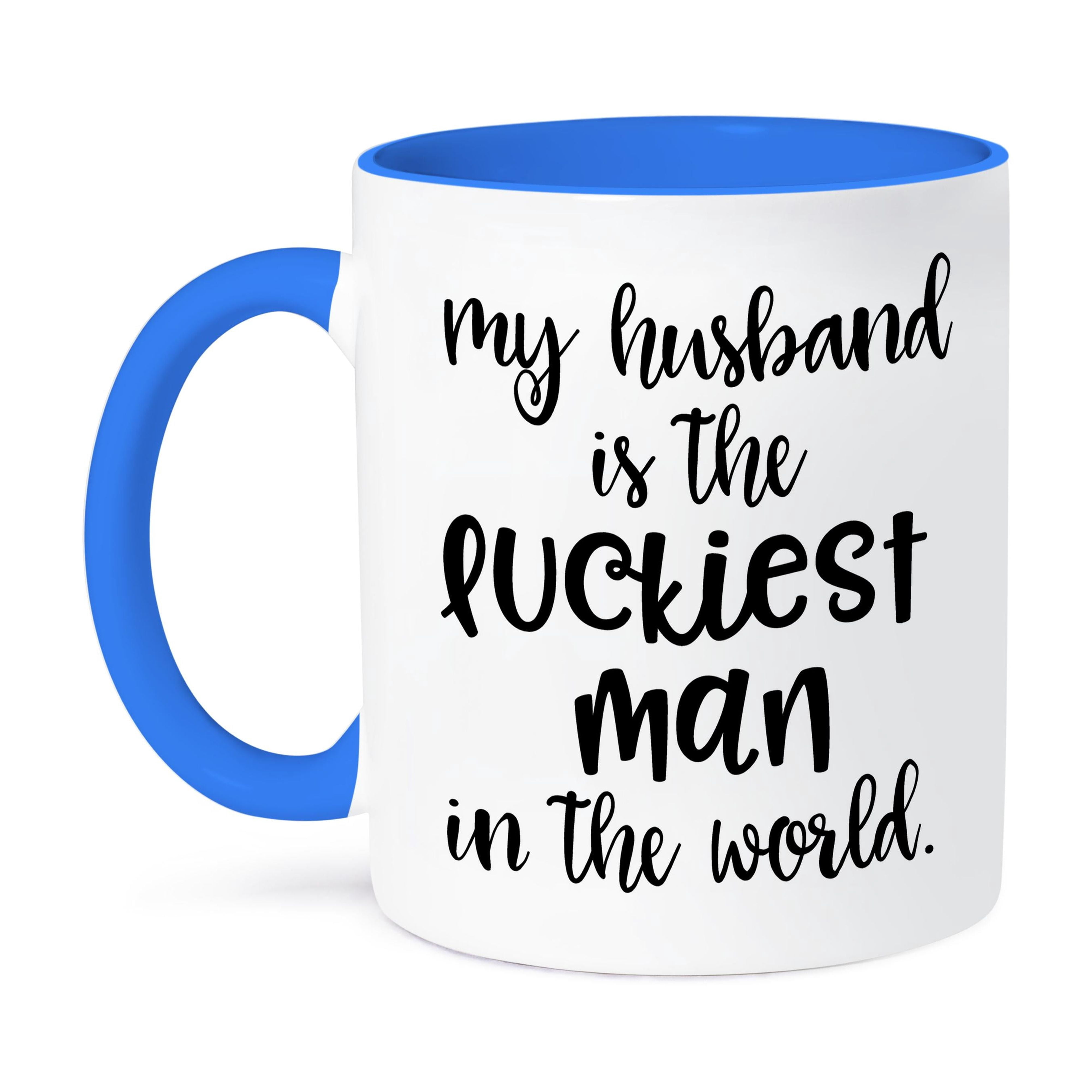 3dRose, My Husband Is the Luckiest Man Ever - Funny Wedding Gift, 15oz ...