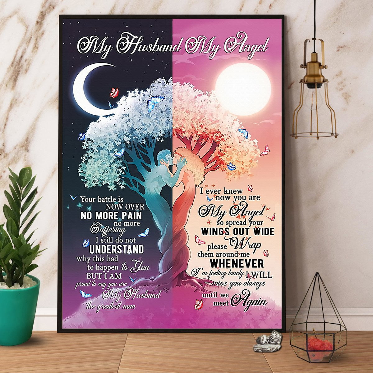 My Husband My Angel Miss You Always Paper Poster No Frame Matte Wall ...