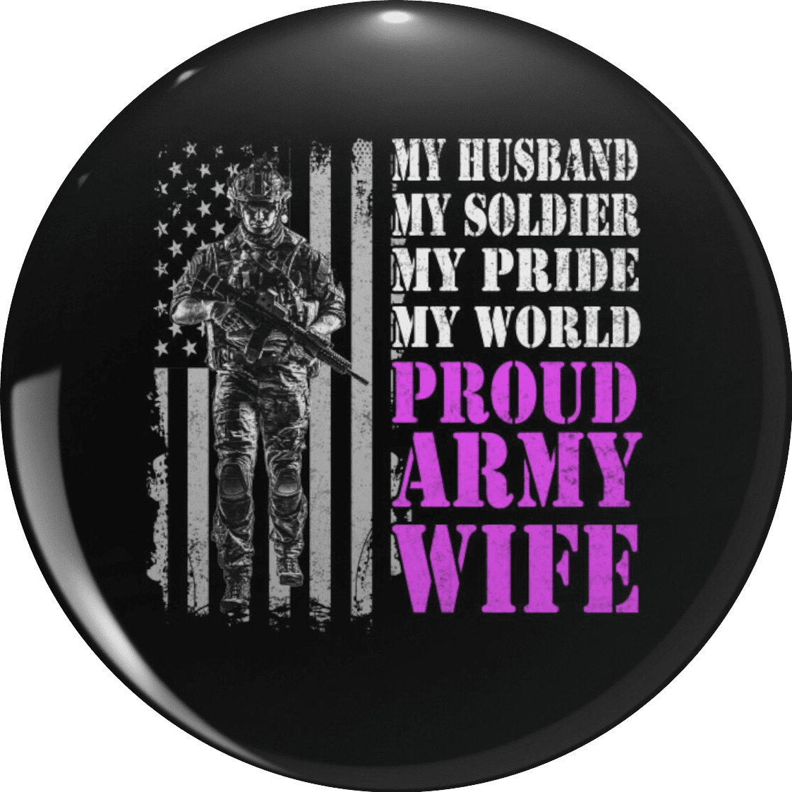 My Husband My Soldier Hero- Proud Army Wife Military Spouse Pin Lapel ...