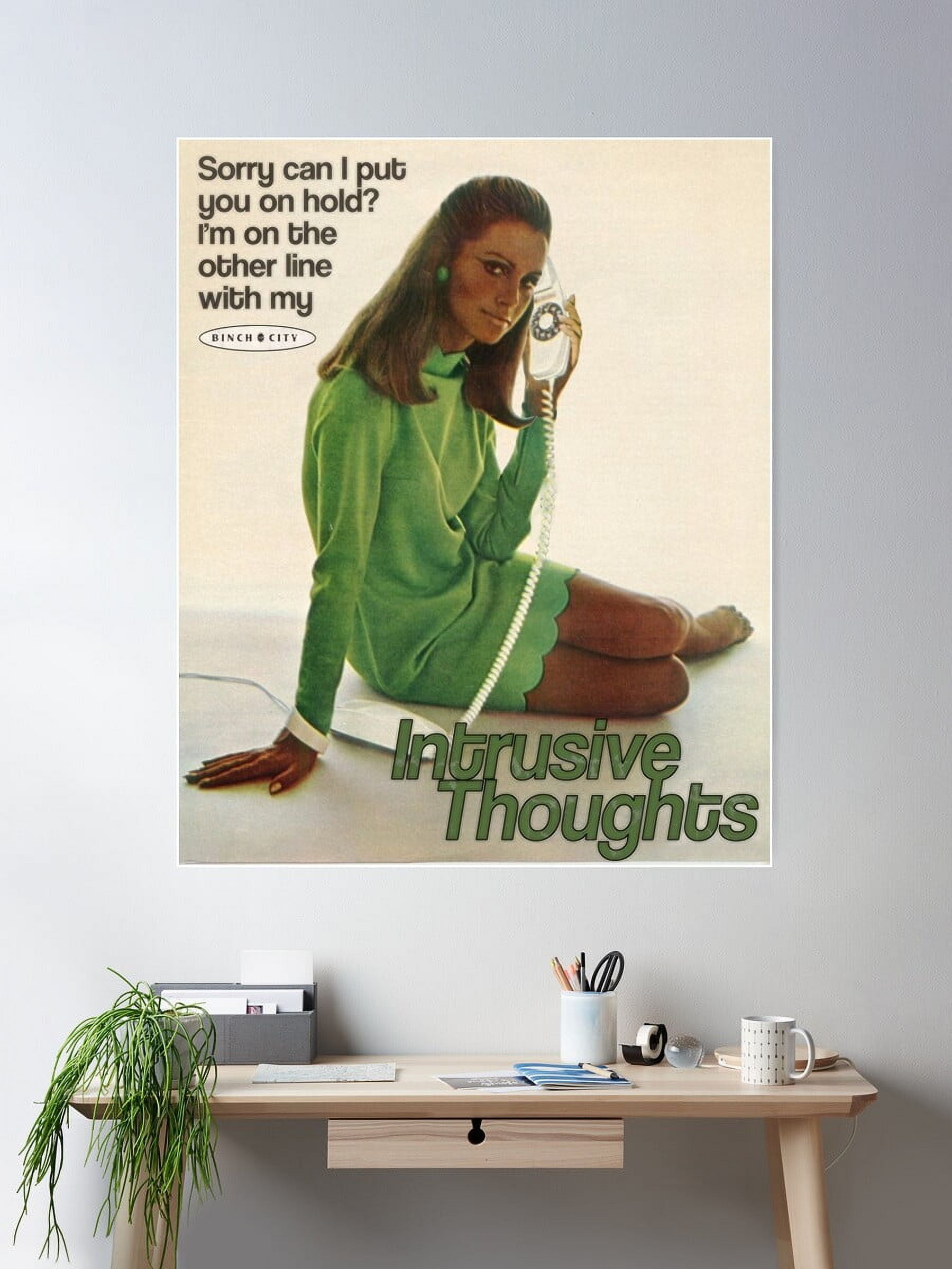 My Intrusive Thoughts Poster Wall Art, Modern Wall Decor For Living ...