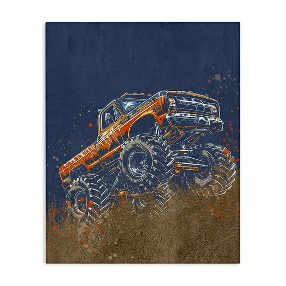 My Jam Monster Truck Canvas Wall Art, design by Kim Allen - Walmart.com