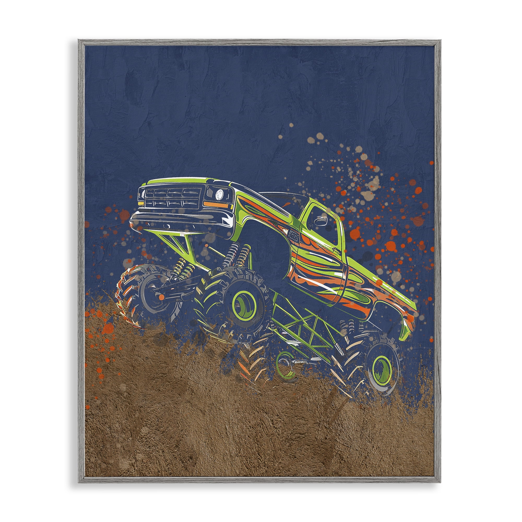 My Jam Truck Adventure Gray Framed Giclee Art, design by Kim Allen ...