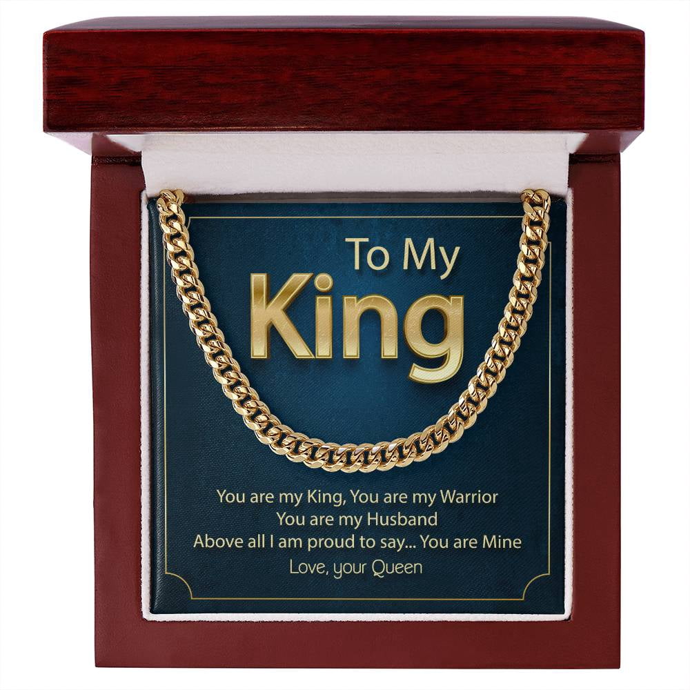 My King - Link Chain Necklace, Cuban Link Chain, Stainless Steel or ...