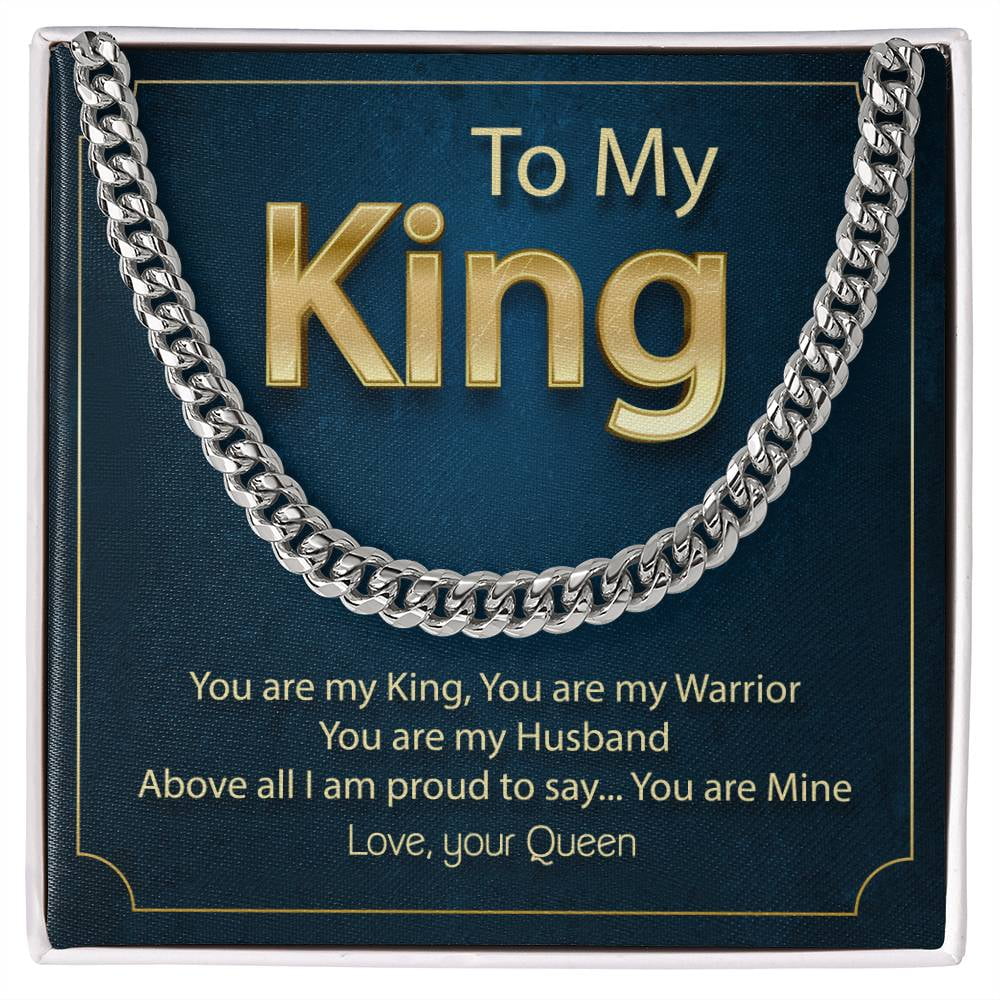 My King - Link Chain Necklace, Cuban Link Chain, Stainless Steel or ...