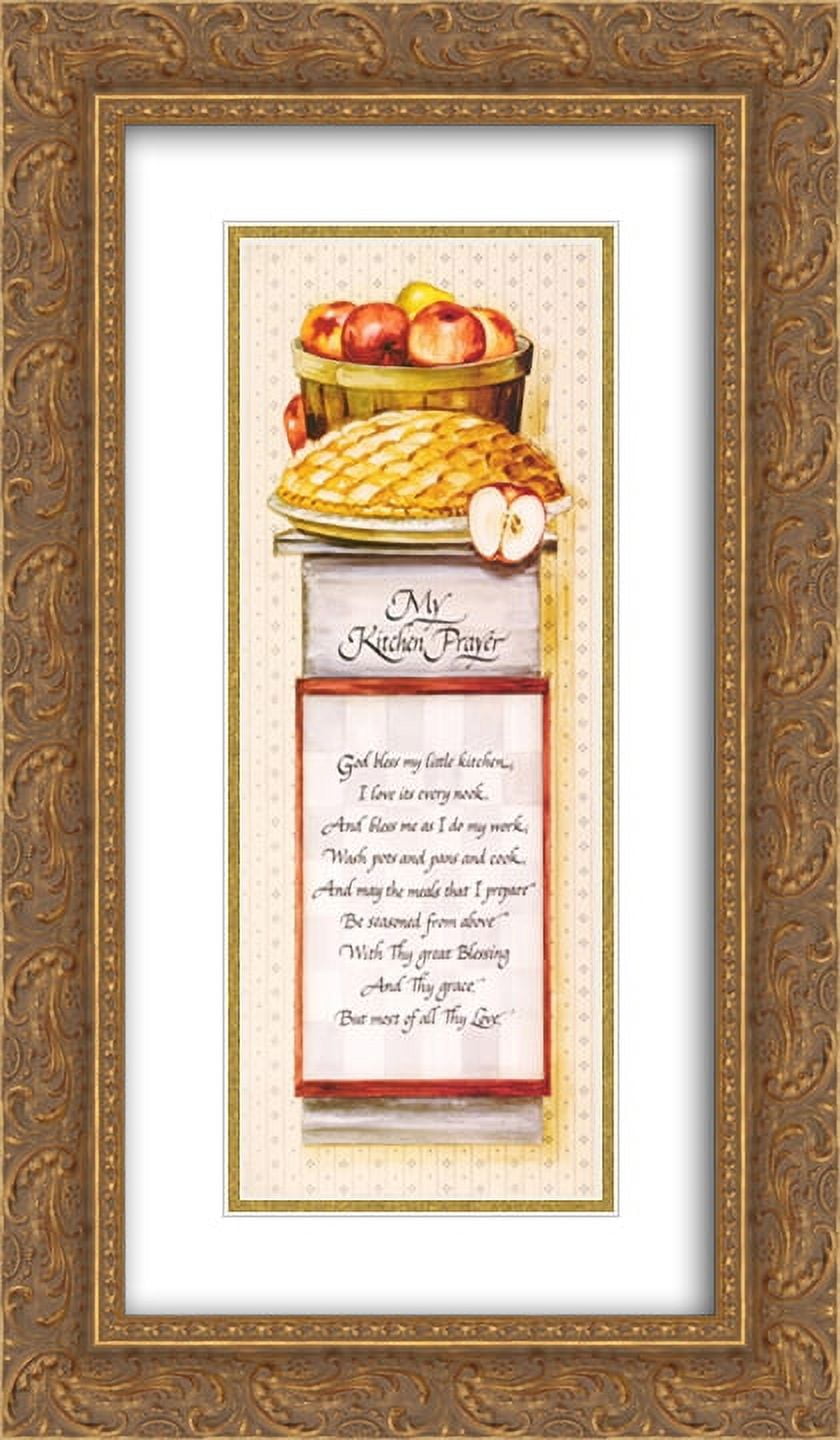 My Kitchen Prayer 2x Matted 12x24 Gold Ornate Framed Art Print by J. B ...