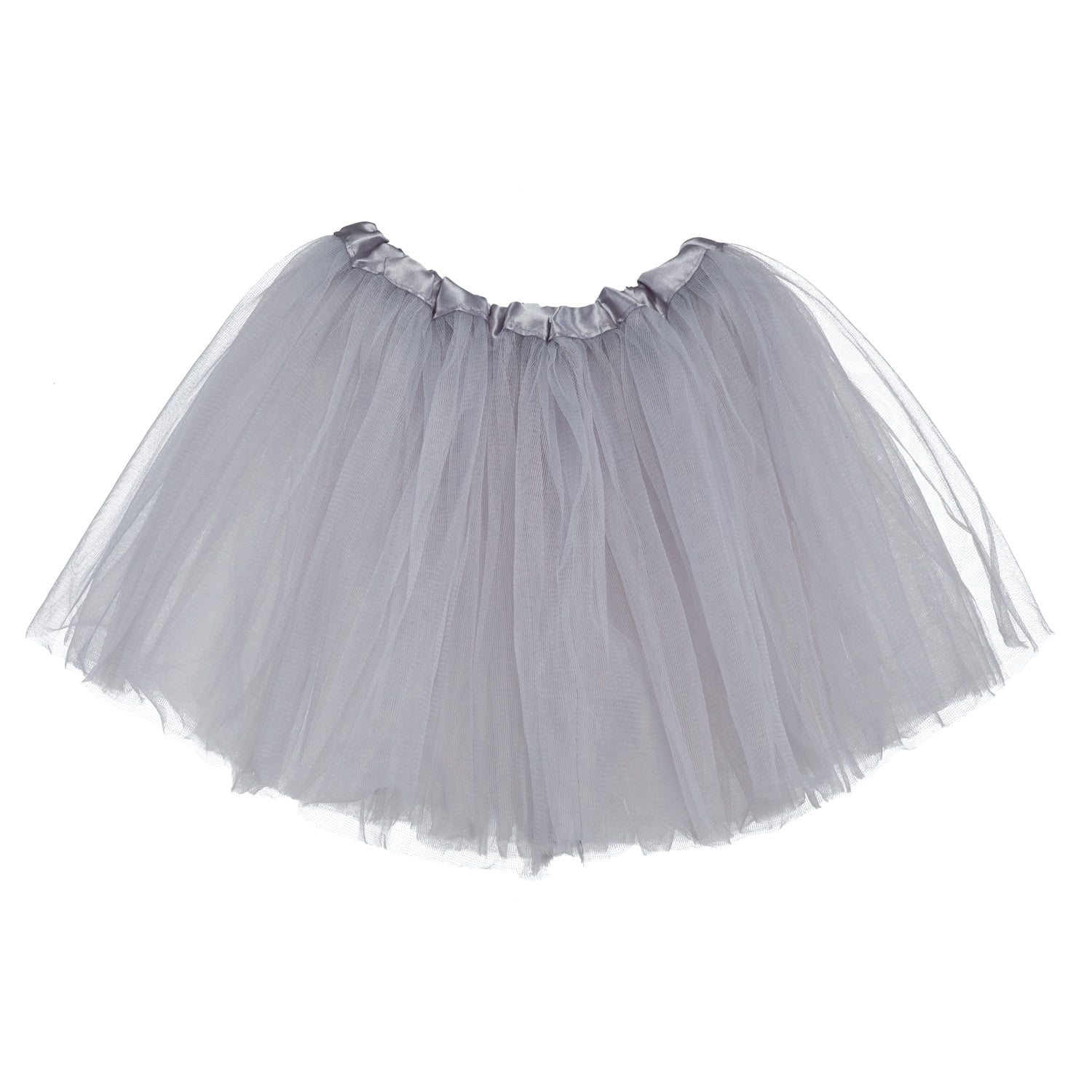 My Lello Little Girls Tutu 3-Layer Ballerina Silver - Walmart.com