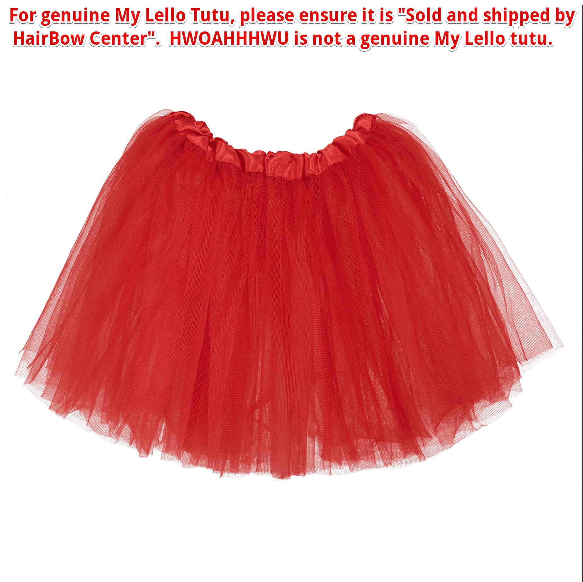 My Lello Little Girls Tutu 3-Layer Ballerina Skirt Red - Walmart.com