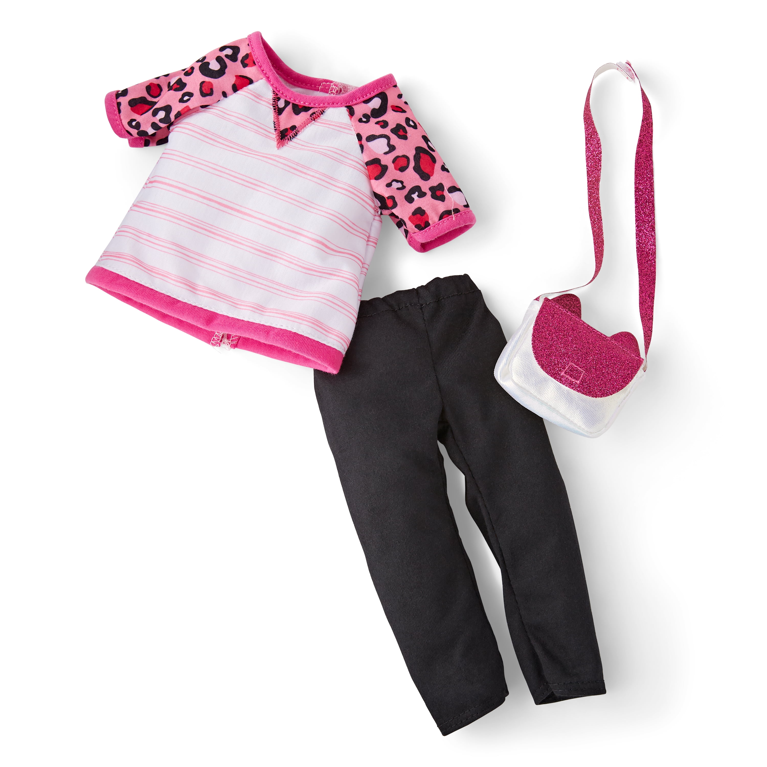 My Life As Pink Cheetah Print Outfit for 18 Inch Dolls with Leggings ...