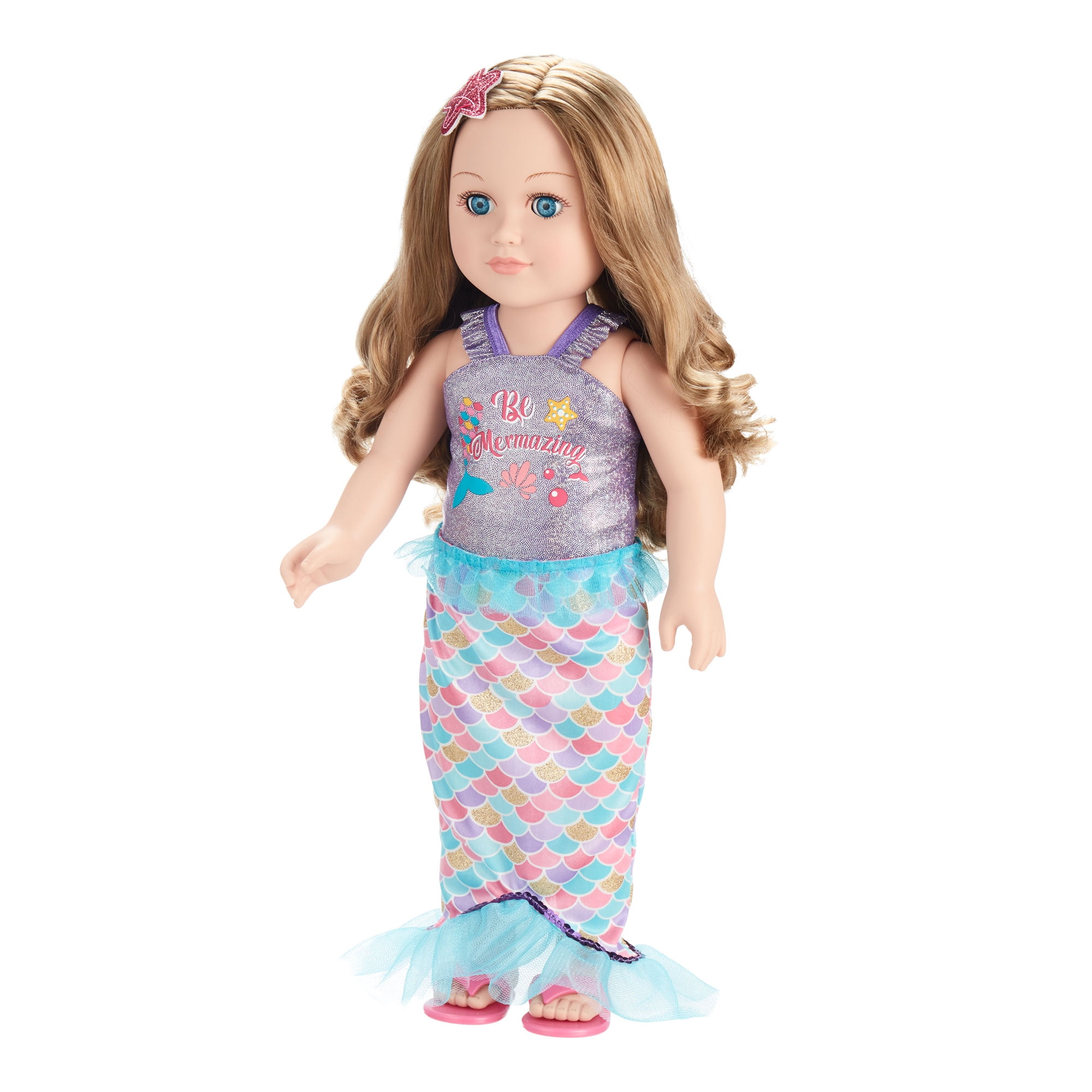 My Life As Poseable Mermaid Explorer 18" Doll, Blonde Hair, Blue Eyes ...