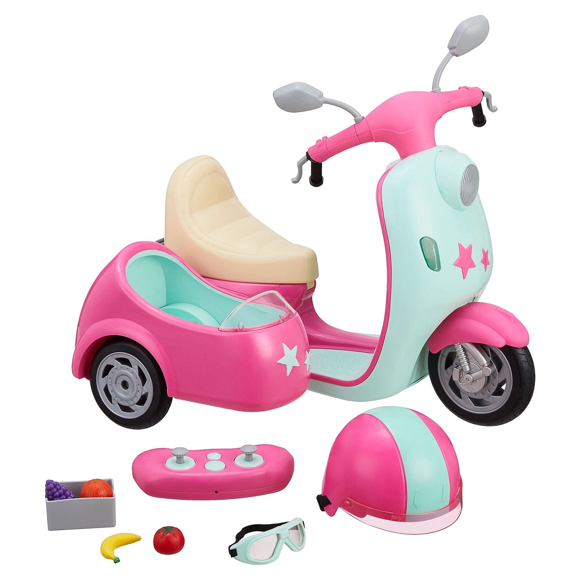 My Life As RC Scooter with Detachable Sidecar, 18” Doll, Multi-Color ...