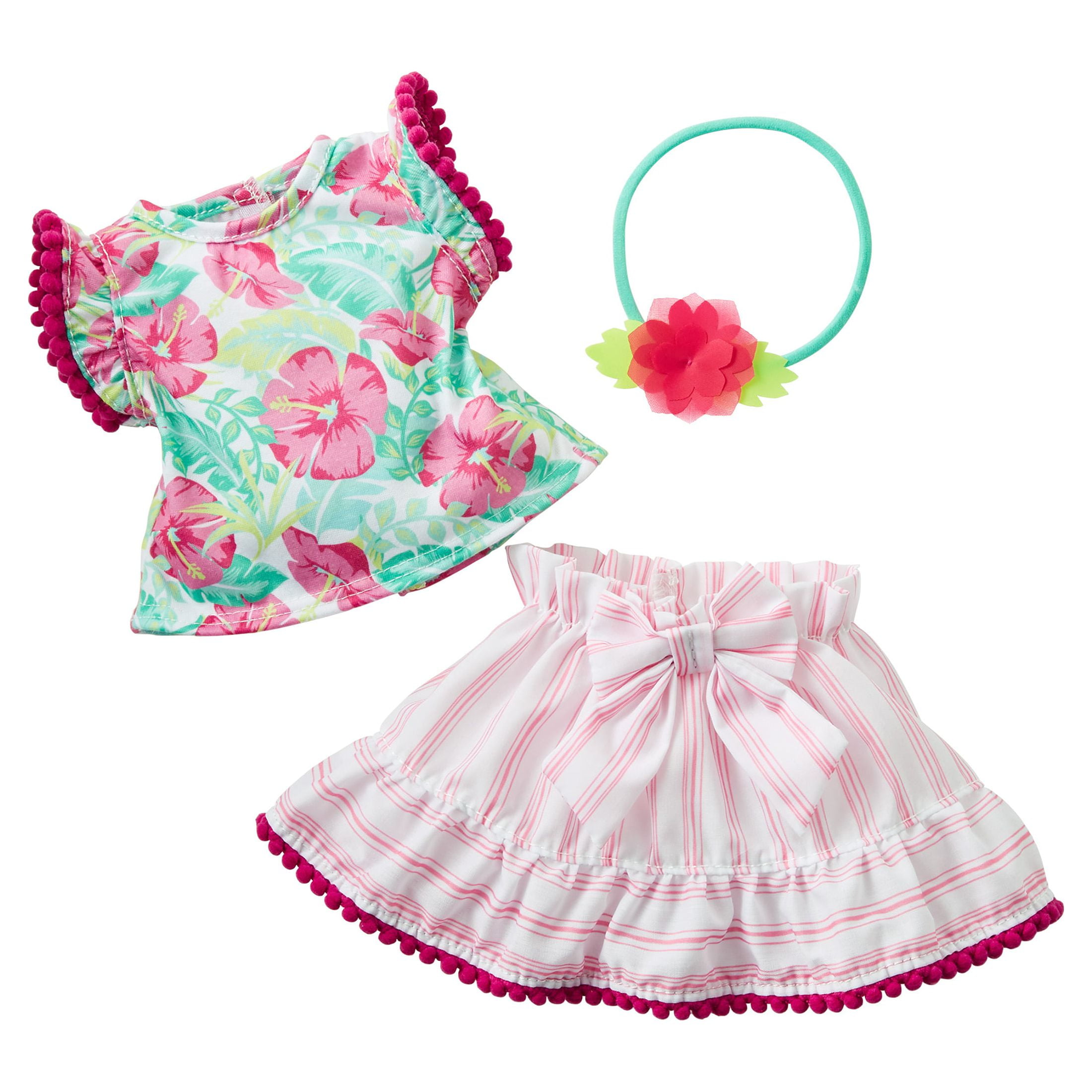 My Life As Tropical Floral & Stripe Summer Outfit for 18” Doll - Bright ...
