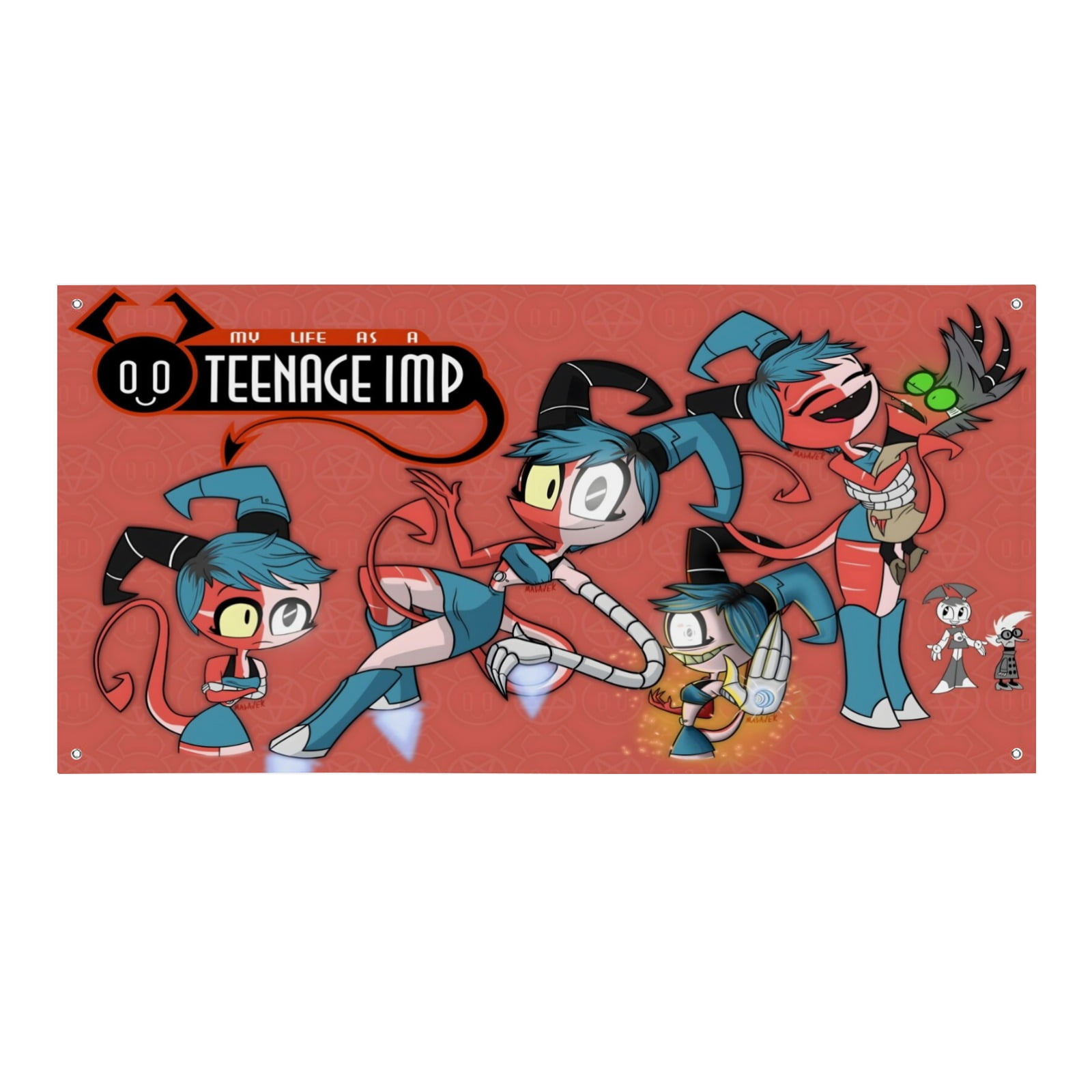 My Life as a Teenage Robot-Theme Backdrops Banner Birthday Party Decor ...