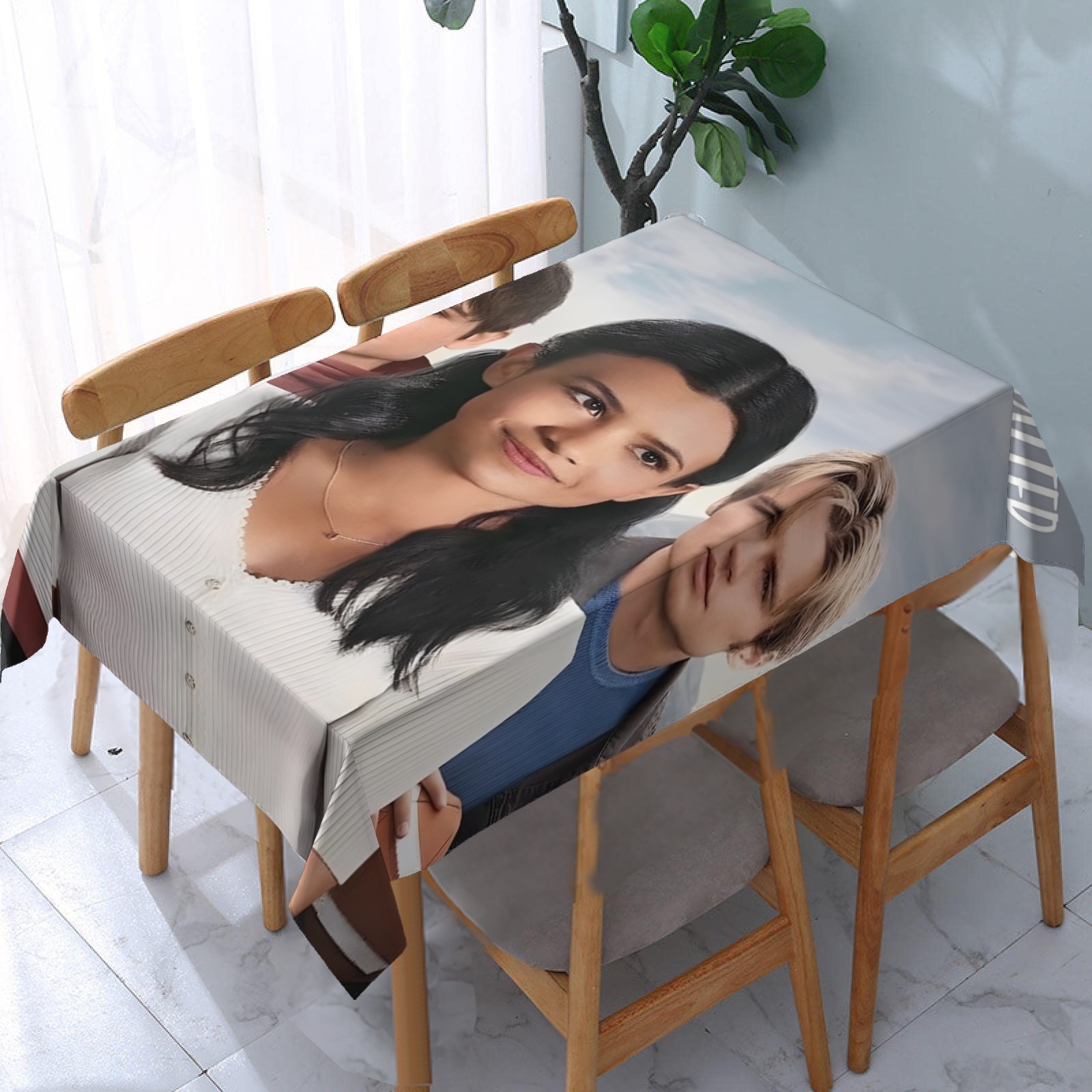 My Life with the Walter Boys square tablecloth has an iconic print ...