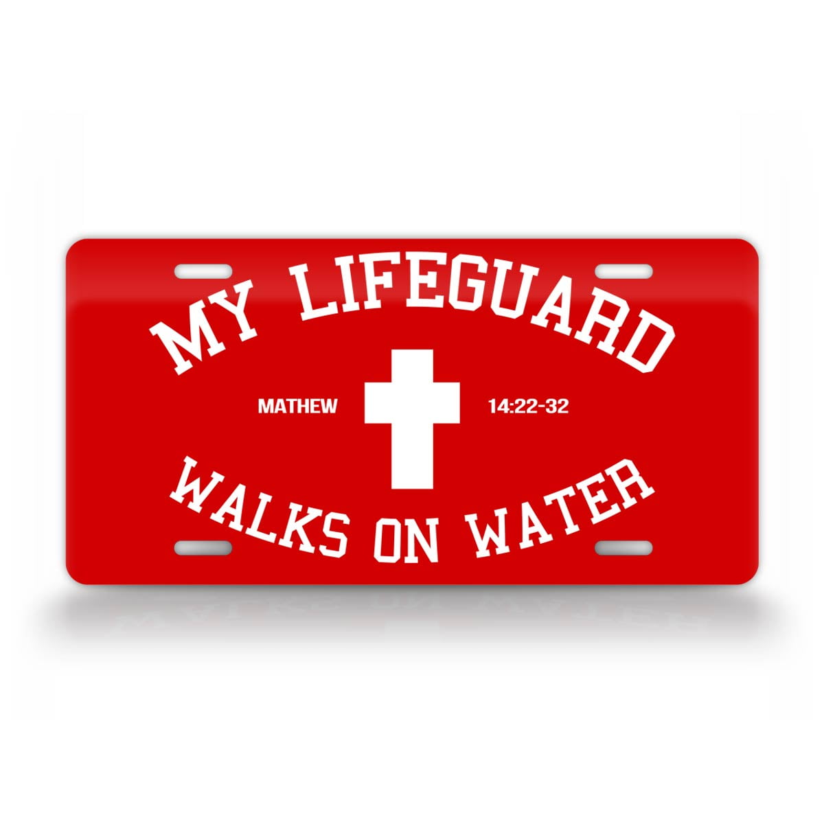 My Lifeguard Walks On Water Christian License Plate Mathew 14:22-32 ...