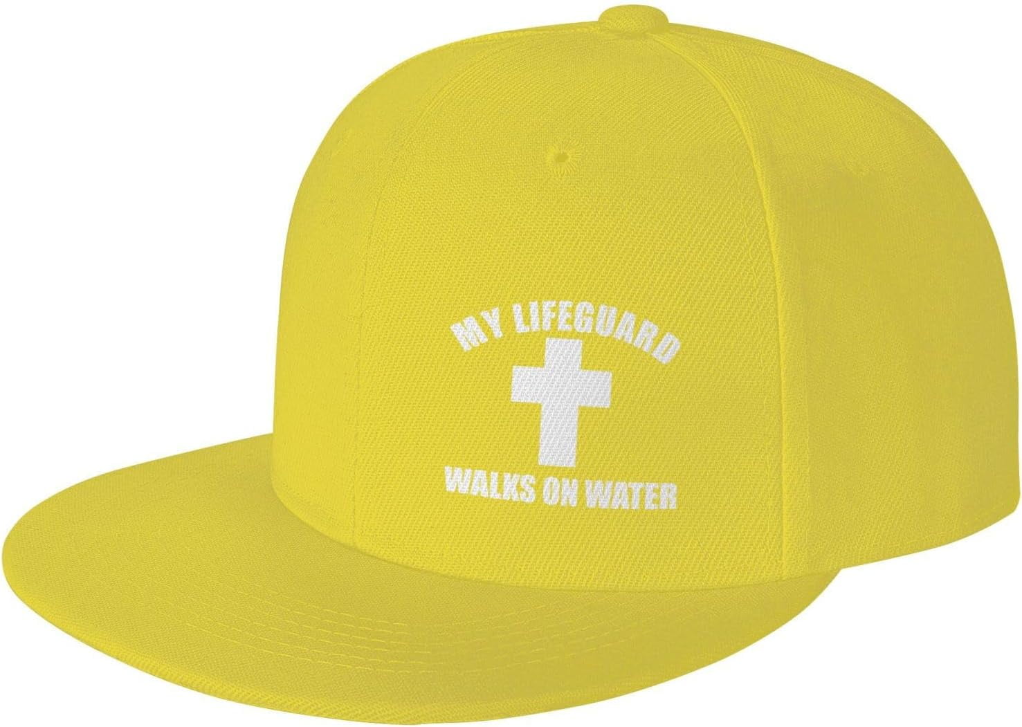 My Lifeguards Walks On Water Hat Snapback Baseball Cap Funny Flat Brim ...