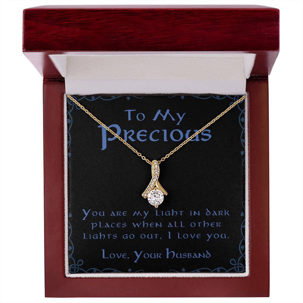 My Light Luxury Necklace Gift Set, Alluring Beauty Necklace, 14k White ...
