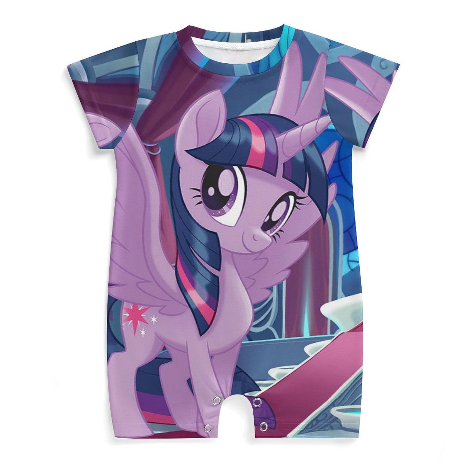 My Lit-tle Pony Baby Boy Girl Short Sleeve Romper Clothing Set Print ...