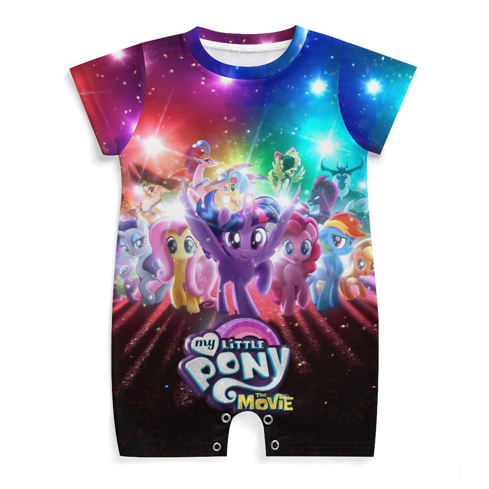 My Lit-tle Pony Baby Boy Girl Short Sleeve Romper Clothing Set Print ...