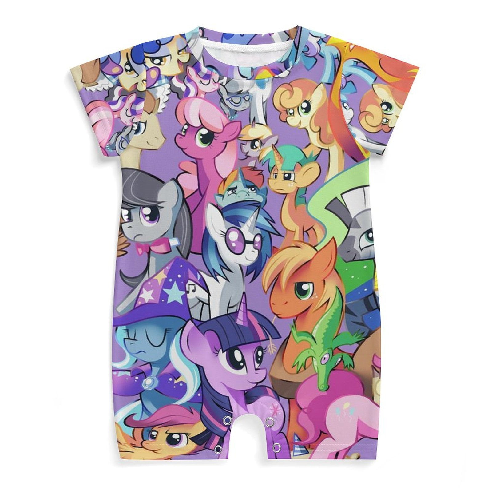 My Lit-tle Pony Baby Boy Girl Short Sleeve Romper Clothing Set Print ...