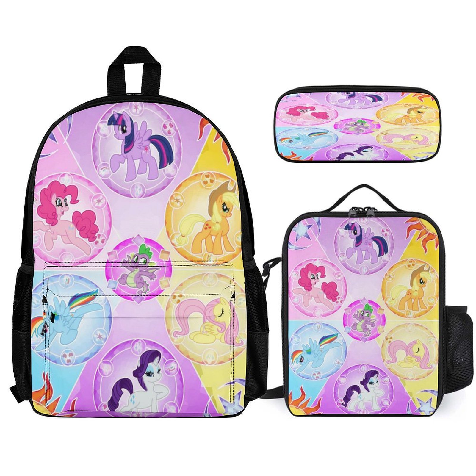 My Lit-tle Pony Backpack Set Bag Backpack with Lunch Box Pencil Case ...