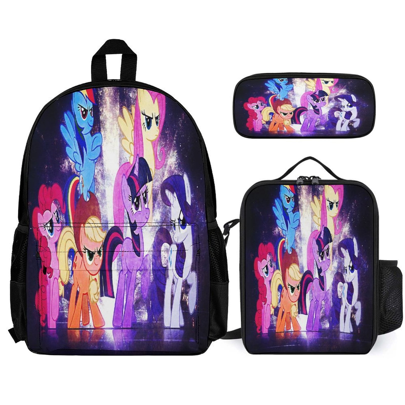 My Lit-tle Pony Backpack Set Bag Backpack with Lunch Box Pencil Case ...