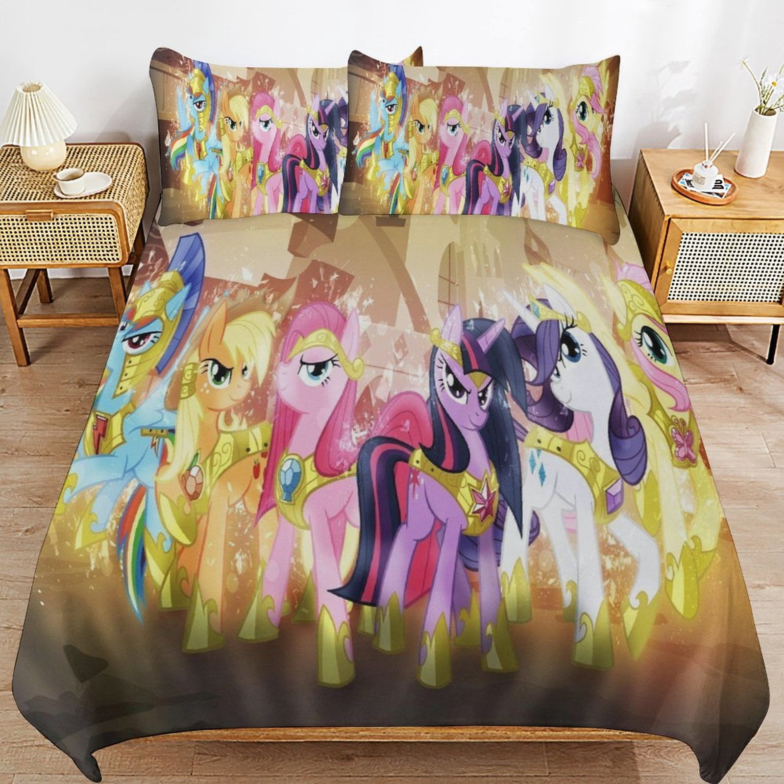 My Lit-tle Pony Bed Duvet Cover Cartoon Bedding Sets 3D Lightweight 3 ...