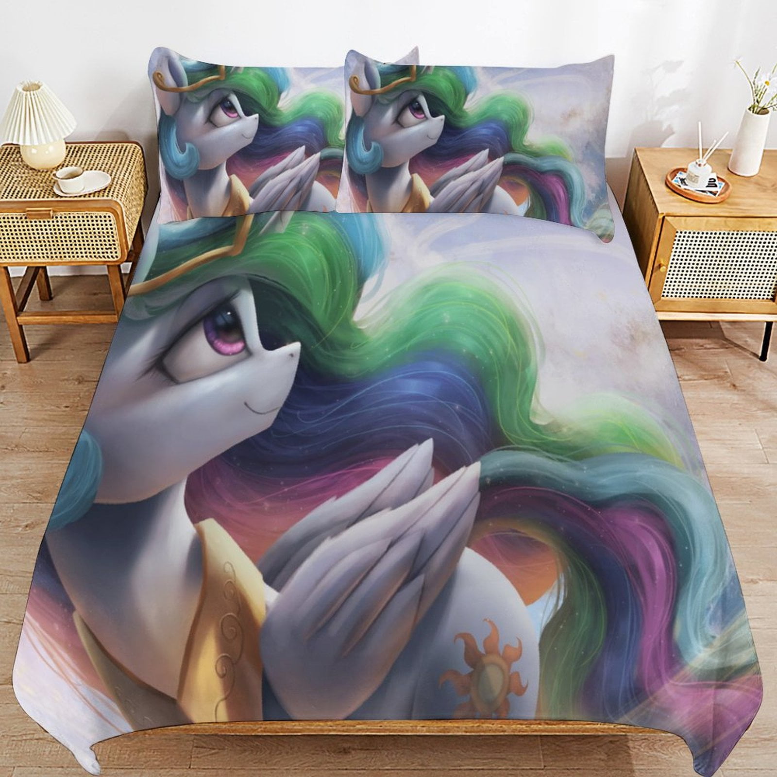My Lit-tle Pony Bed Duvet Cover Cartoon Bedding Sets 3D Lightweight 3 ...